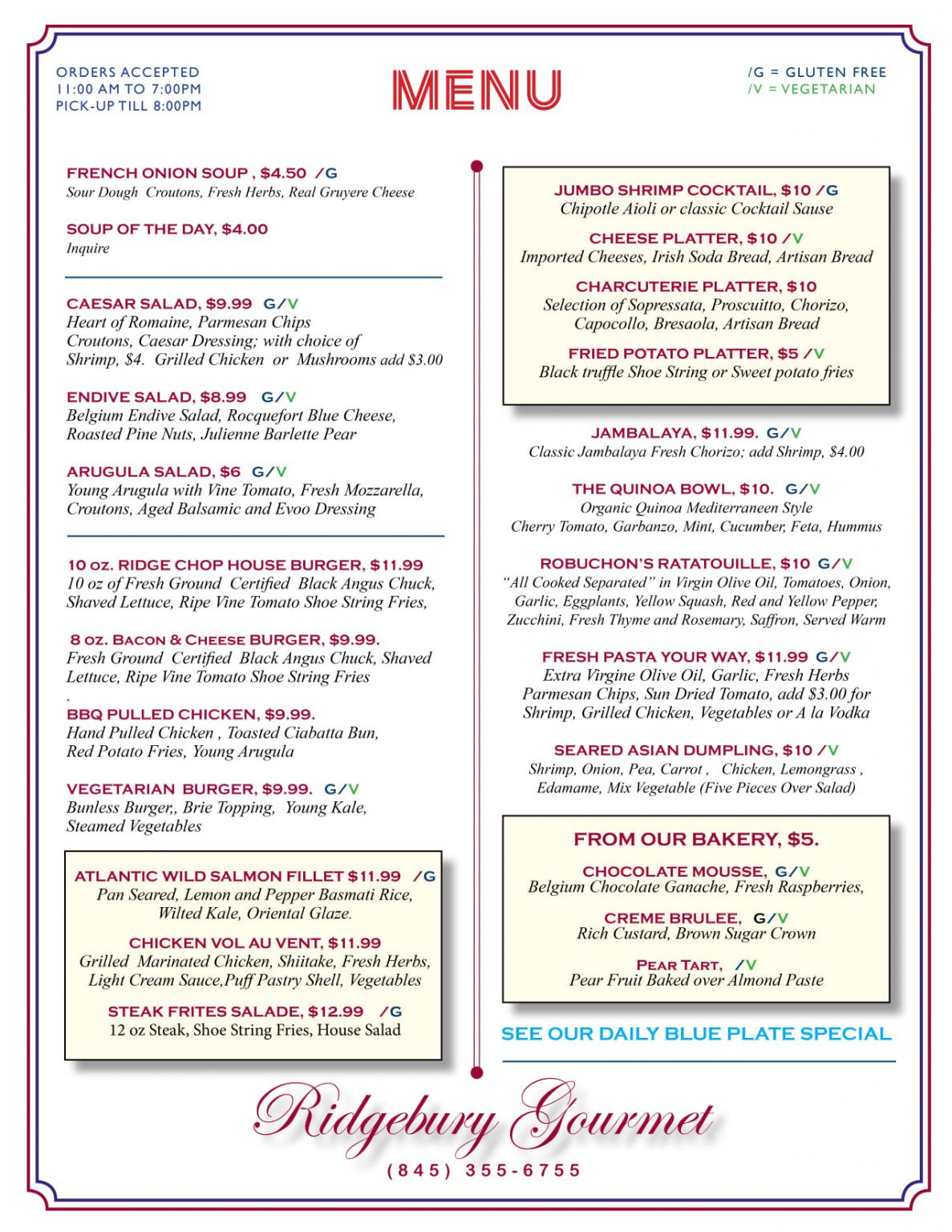 All Day Menu Ridgebury Gourmet All Day Menu Ridgebury Gourmet
